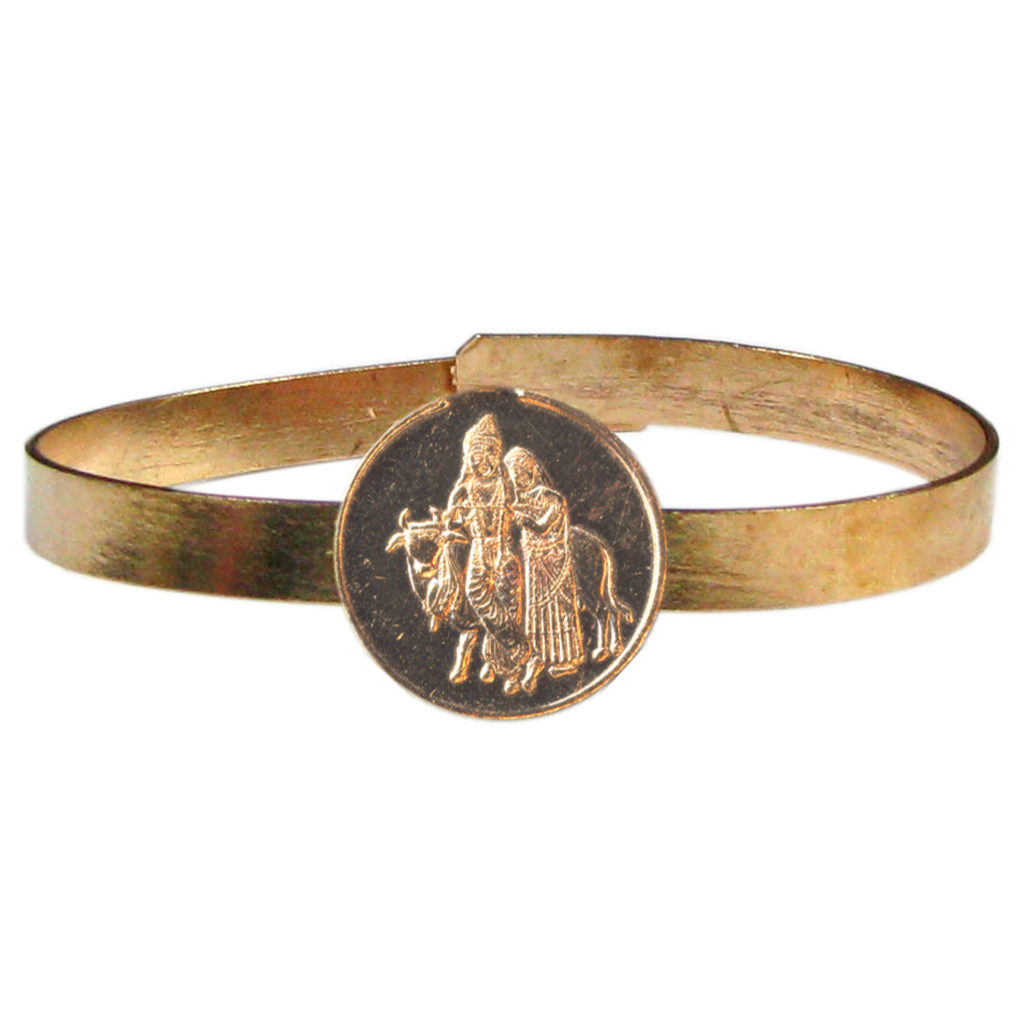 Radha Krishna Radhe Krsna Radhe krishna Adjustable Copper Bangle ...