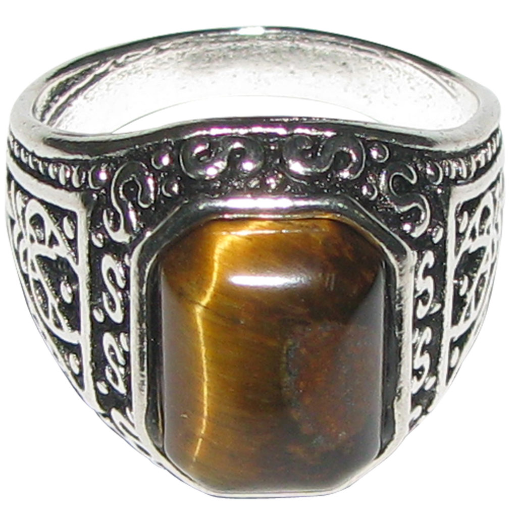 Tiger Eye Antique Designer Ring Natural Gem - A4476 - Aadhyathmika ...