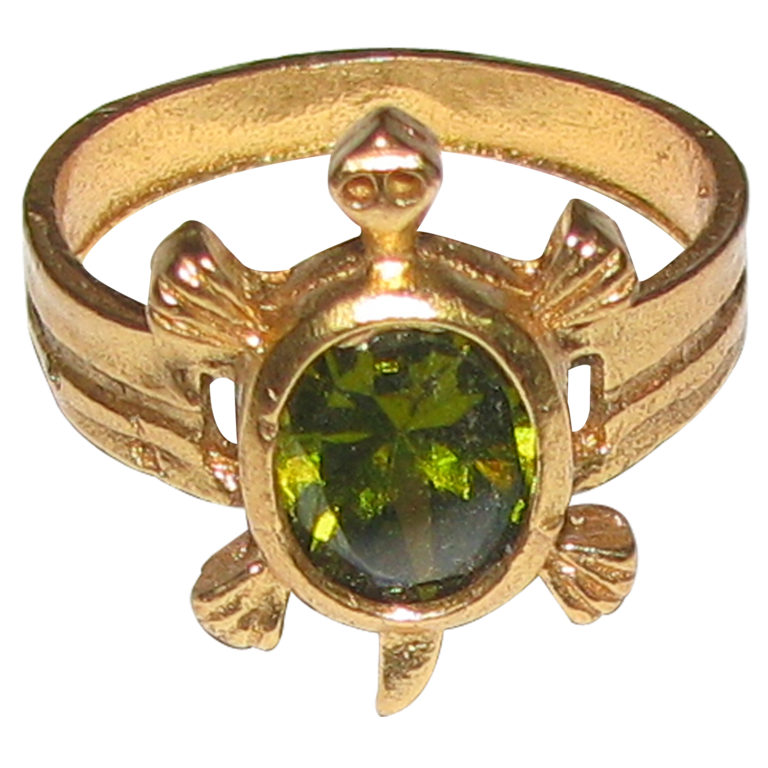 Kurma Vishnu Avatar Green Colour Therapy Ring Sani Dosh Nivaran Ring ...