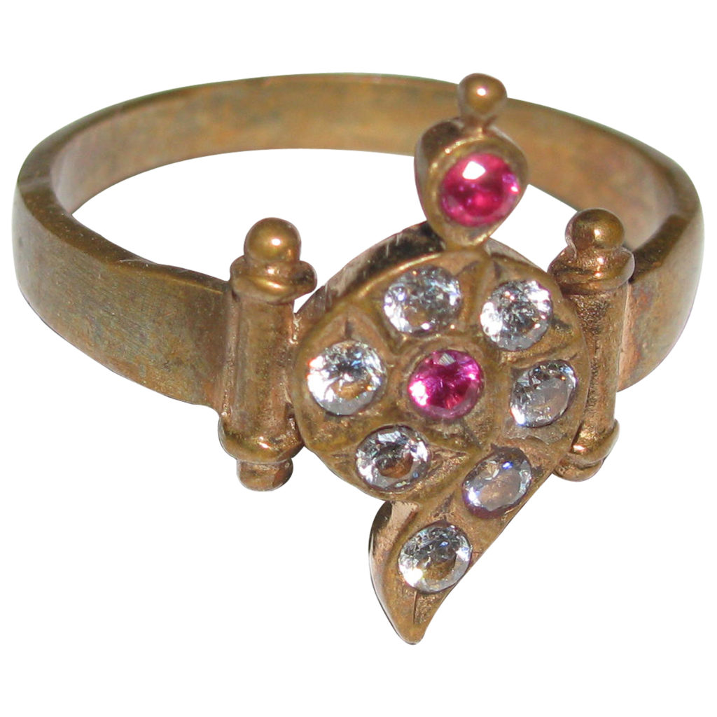 Aadhyathmik Aimpon Panchalogam Shankh Ring Panchaloha Sagu Ring (5 ...