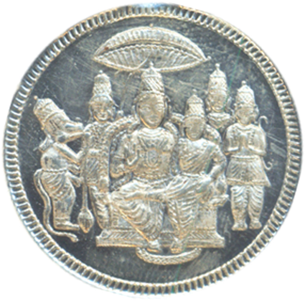 Rama Pattabhishekam Silver Coin Ram Darbar Silver Coin 30mm 10grams ...