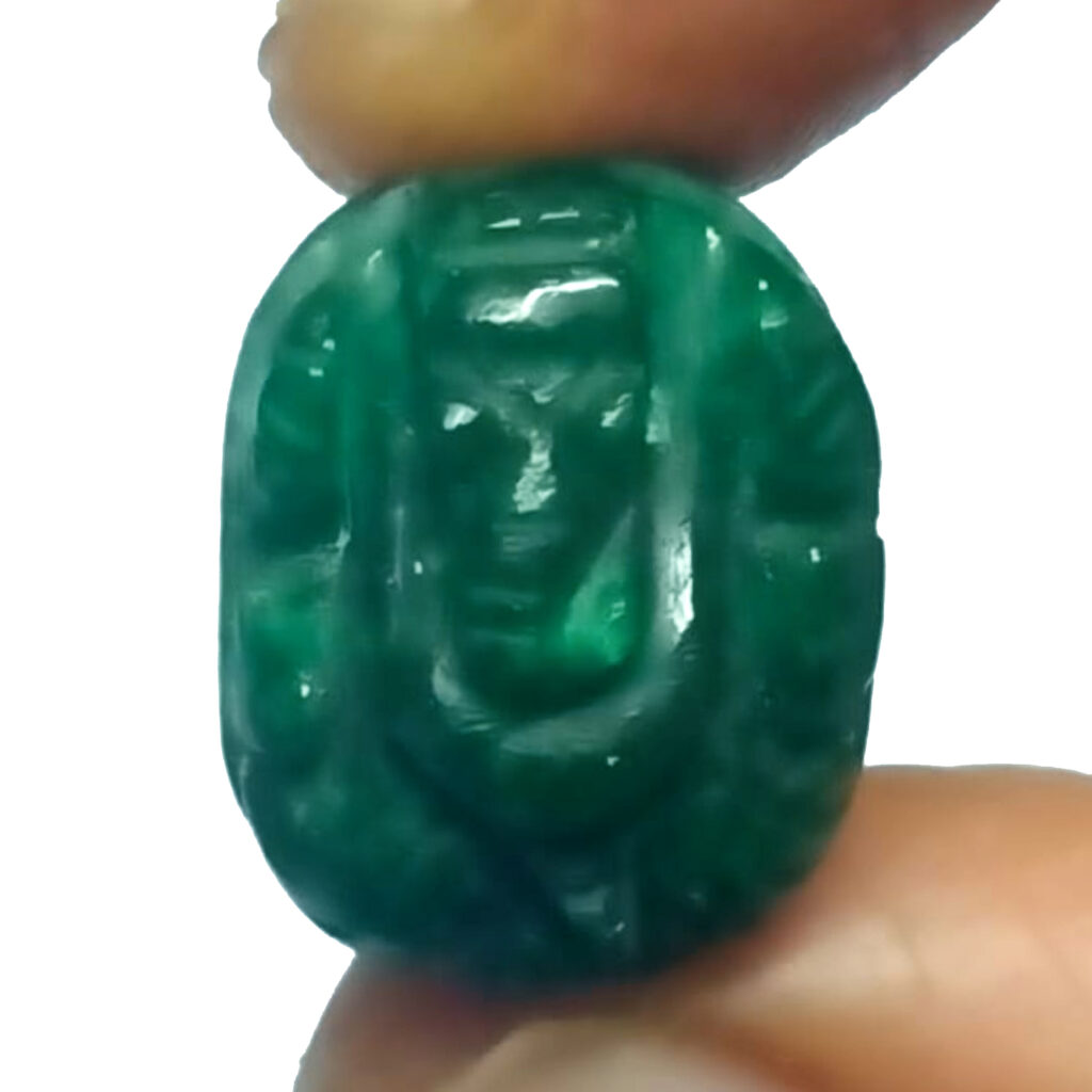 S9030-10 - Aadhyathmik Kubera Pachcha Rathna Ganapathi 18mm 16carats ...