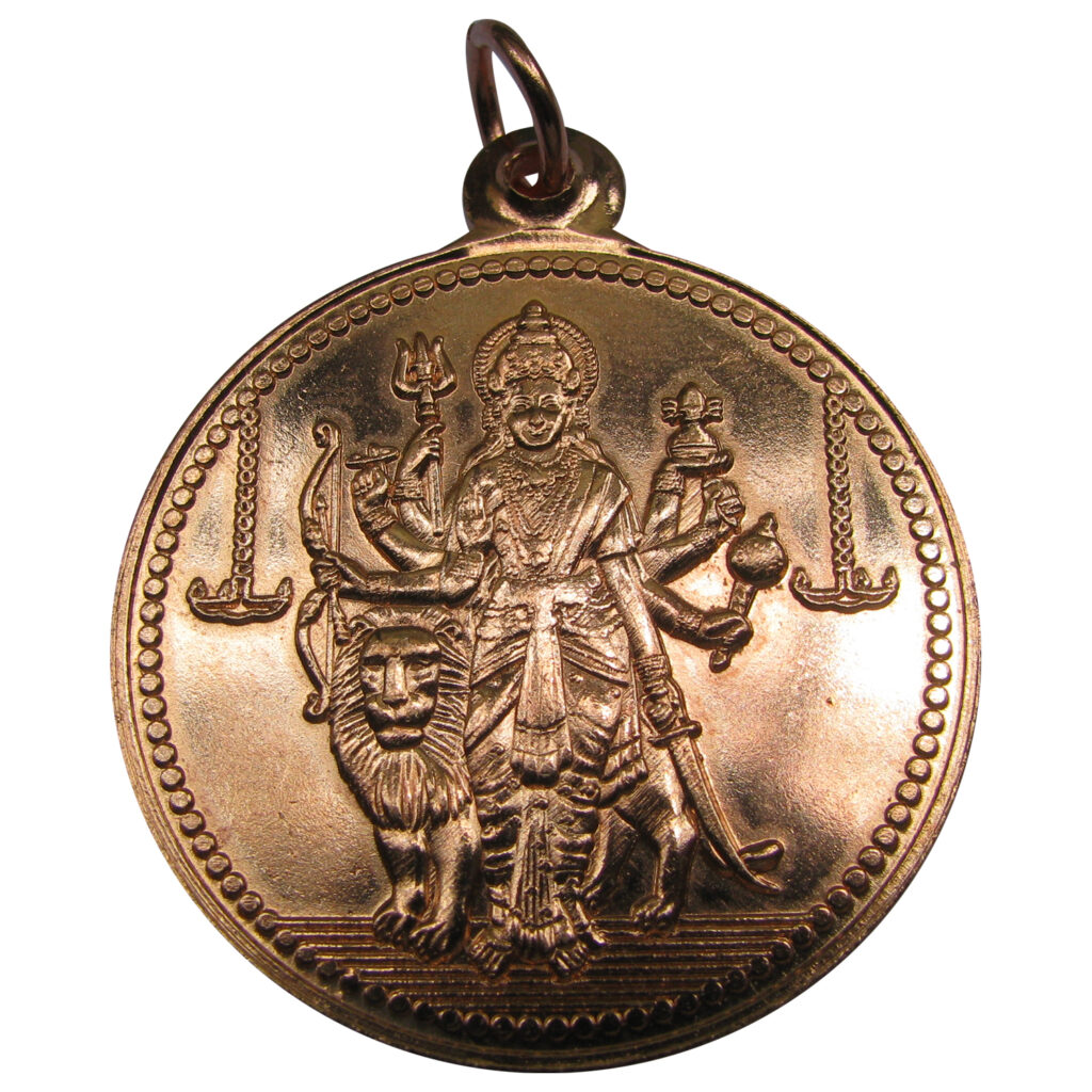 Aadhyathmik Jai Maa Durga Pure Copper Pendant Devi Durga With Lion ...