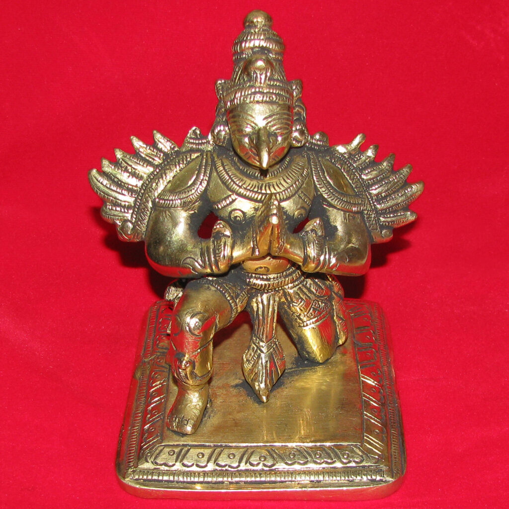 Garuda Vishnu Vahana Statue Garudalwar Pittalai Vigraha Idol in Brass 5 ...