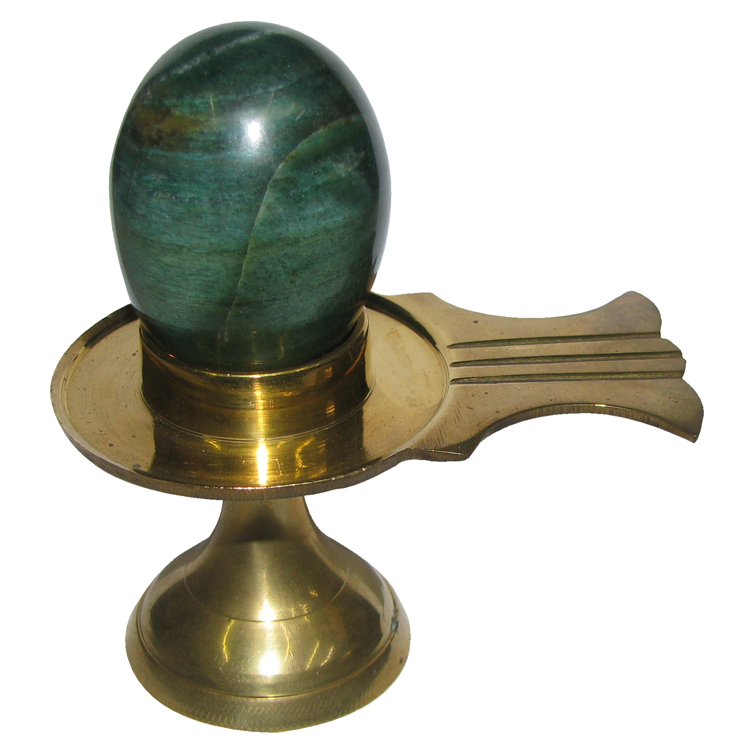 Aadhyathmik Kubera Pacha 2 Inch Banalingam Shiv Ling Budh Panna ...