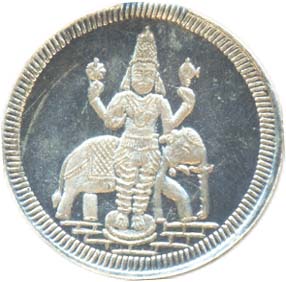Aadhyathmik Lord Indra Coin Pure Silver Vendi Chandi Velli Nanyam ...
