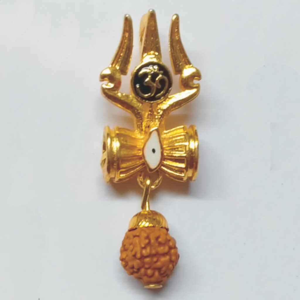 S9058-173 - Aadhyathmik Rudrakshas with Shiva's Third Eye Netrikan Om ...