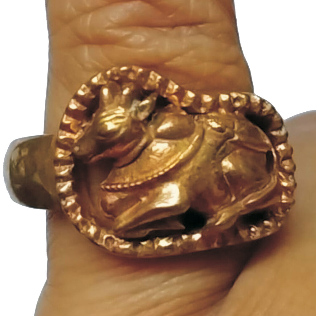 S9034-09 - Aadhyathmik Powerful Consecrated Nandi Aimpon Panchaloha ...