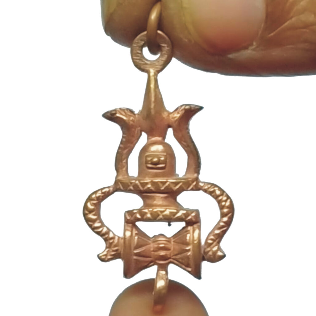 S9038-59 - Aadhyathmik Shivling Damru Trishul Pendant Panchalogam ...