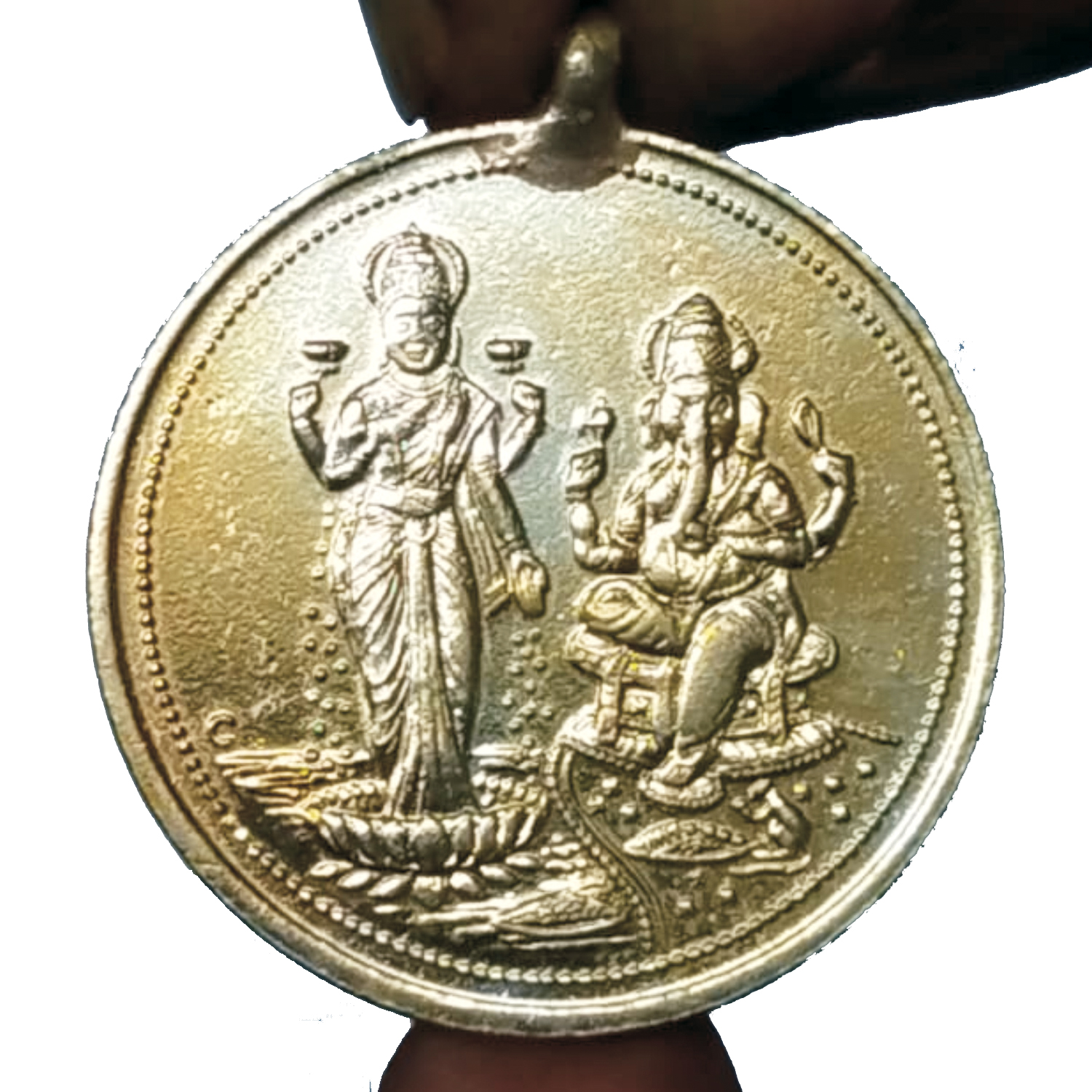 S9058-306 - Aadhyathmik Consecrated Subh Labh Lakshmi Ganapathi Pendant ...