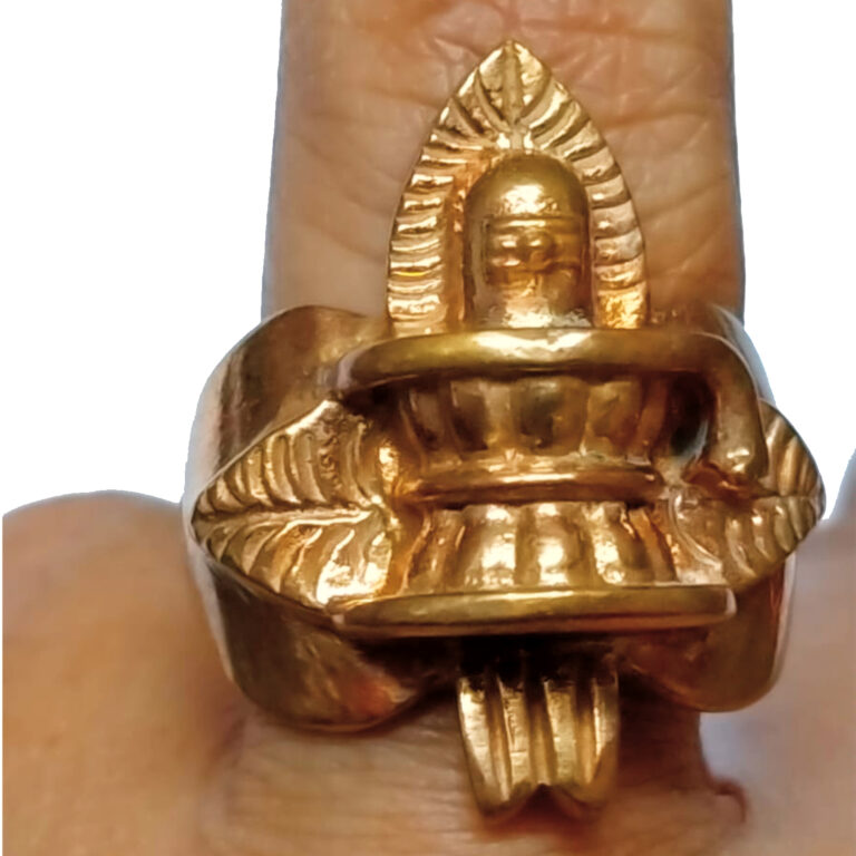 S9094-24 - Aadhyathmik Shivling on Bilve Leaf Panchaloha Vungaram ...