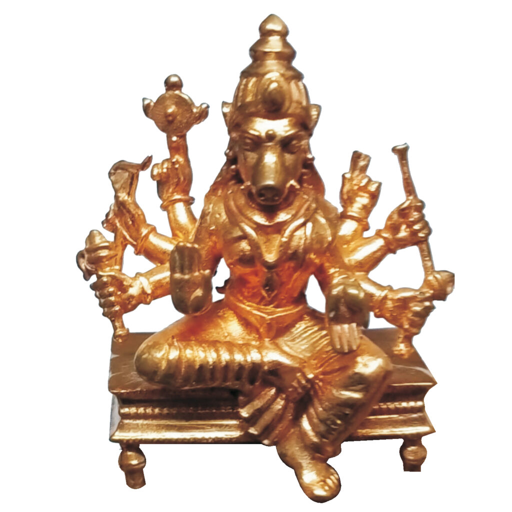 S9036-44 - Maha Varahi Aadhyathmik Consecrated Panchaloha Idol 1¾inch 62grams - Aadhyathmika ...
