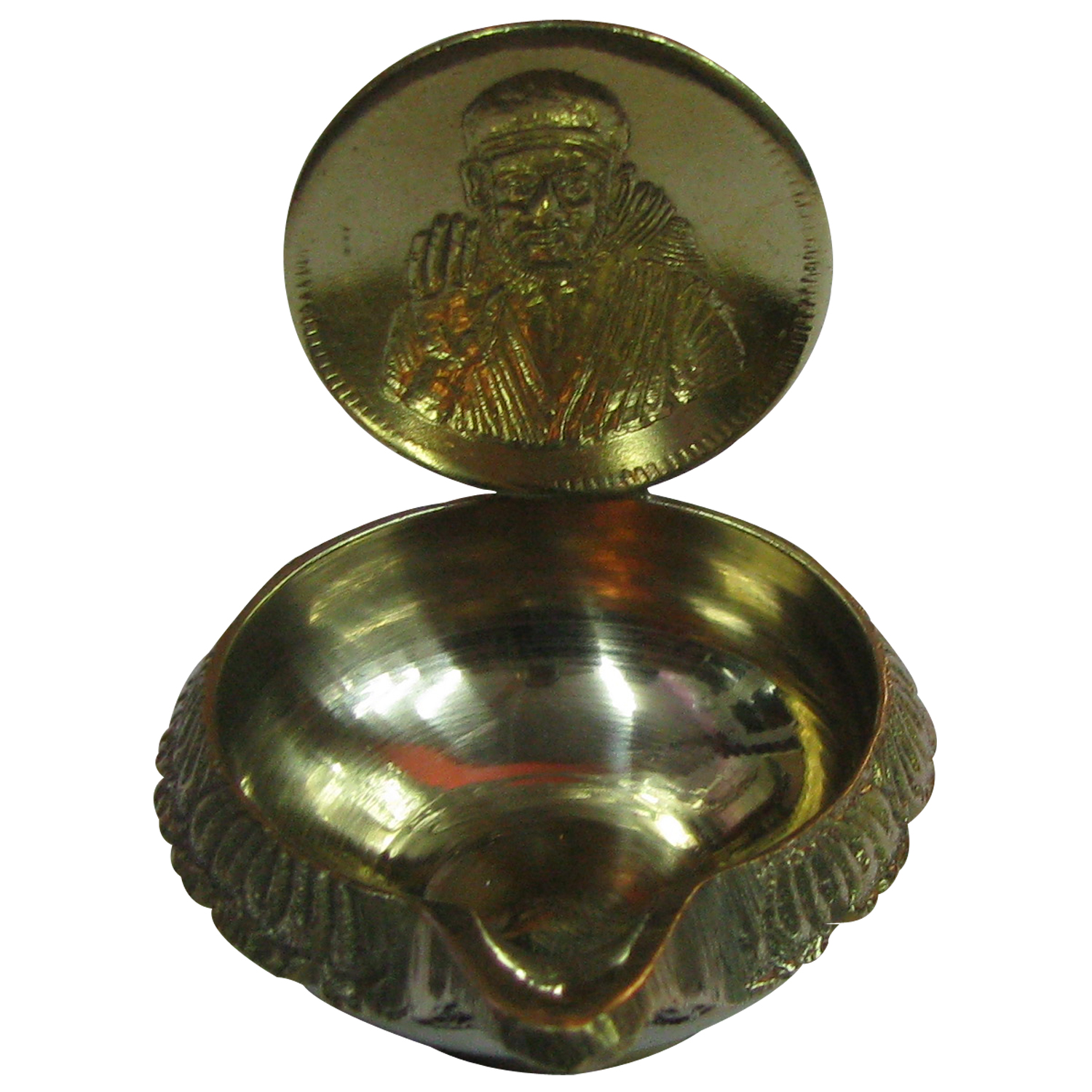 S943848 - Shirdi Sai Baba Brass Deepam Diya 1¼inch - Aadhyathmika ...