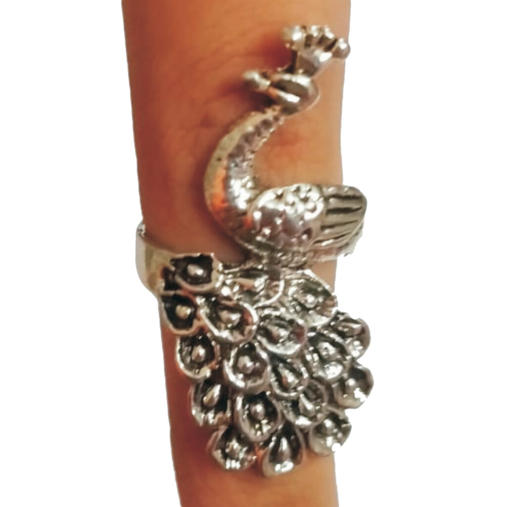 S9094-32 - Aadhyathmik Peacock German Metal Ring More Angooti Mayil ...