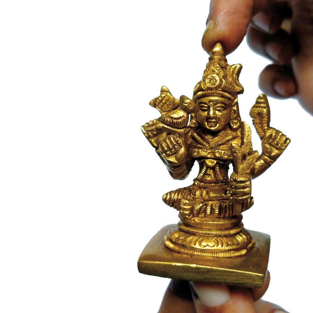 S9031-77 - Aadhyathmik Kamakshi Devi Brass Idol Ithadi Vigraham ...