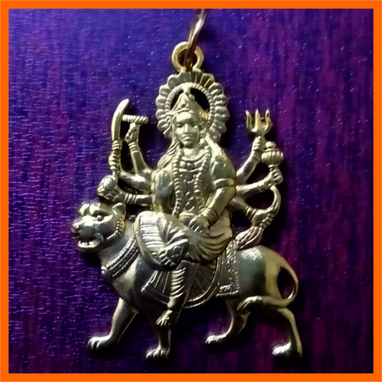 GPP7 - Aadhyathmik Kanaka Durga Gold Plated Pendant 1.5inch 4grams ...